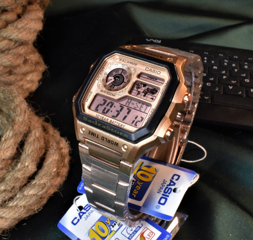 CASIO WORLD TIME 3299 سوپر فول با موتور ژاپن کاسیو جهان نما دیجیتالی ...