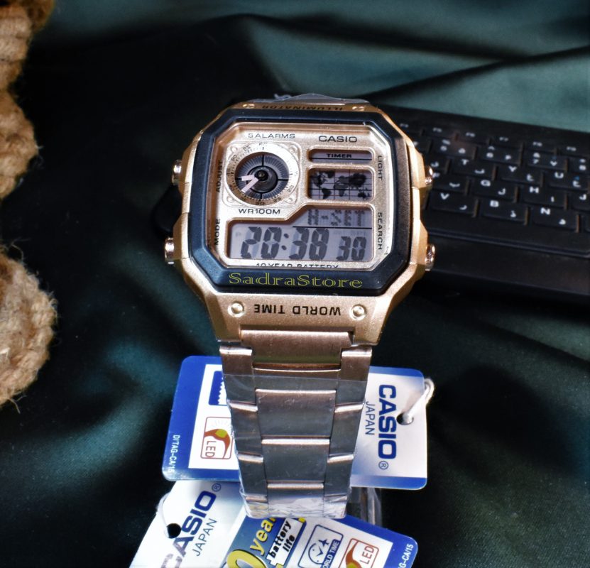 CASIO WORLD TIME 3299 سوپر فول با موتور ژاپن کاسیو جهان نما دیجیتالی ...